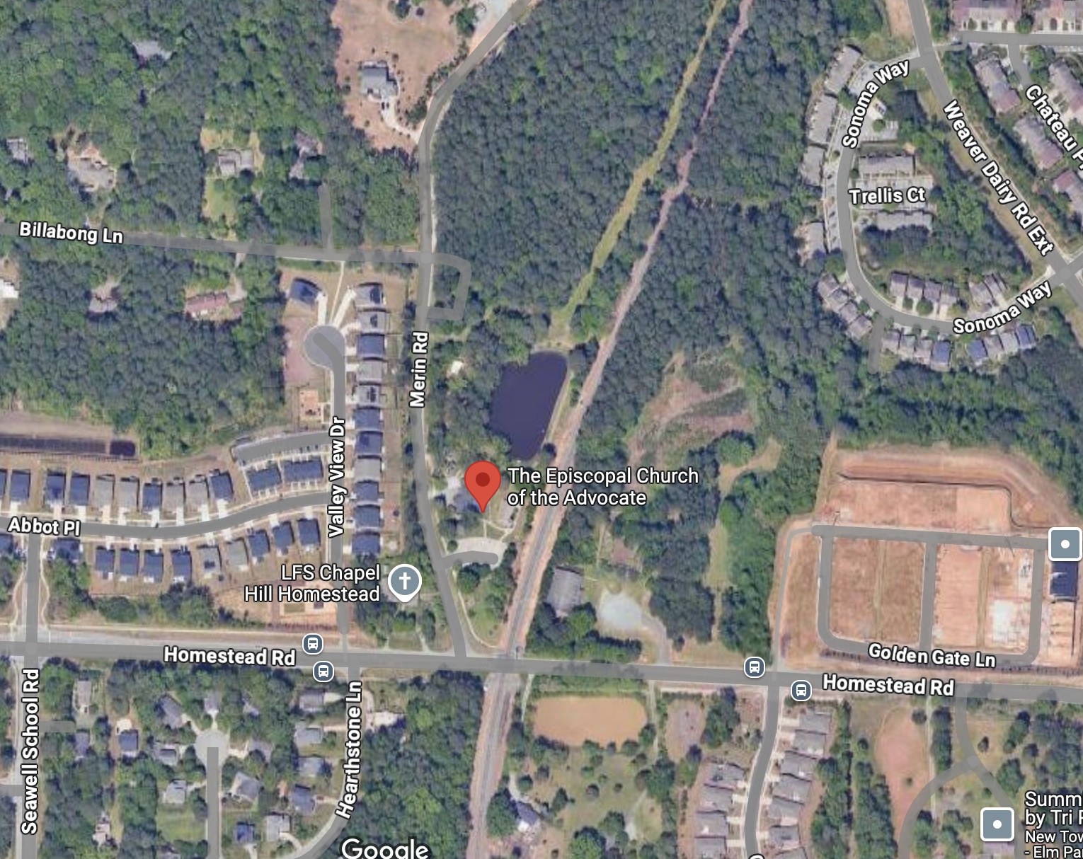 Map of Advocate – Episcopal Church of the Advocate